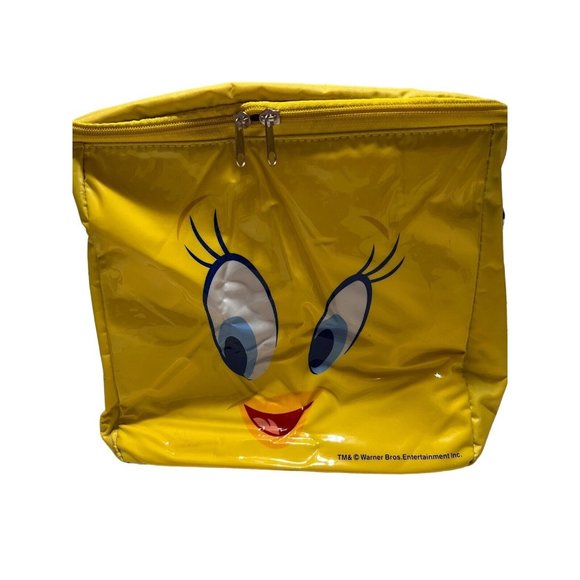 Warner Bros. | Bags | Warner Bros Tweety Bird Vinyl Bag Zipper Satchel ...